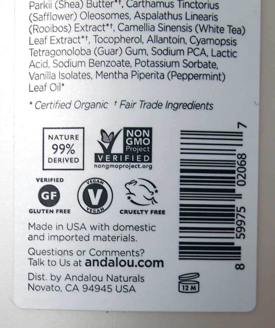 Ingredient label Eco Living Mama Ingredient label Eco Living Mama
